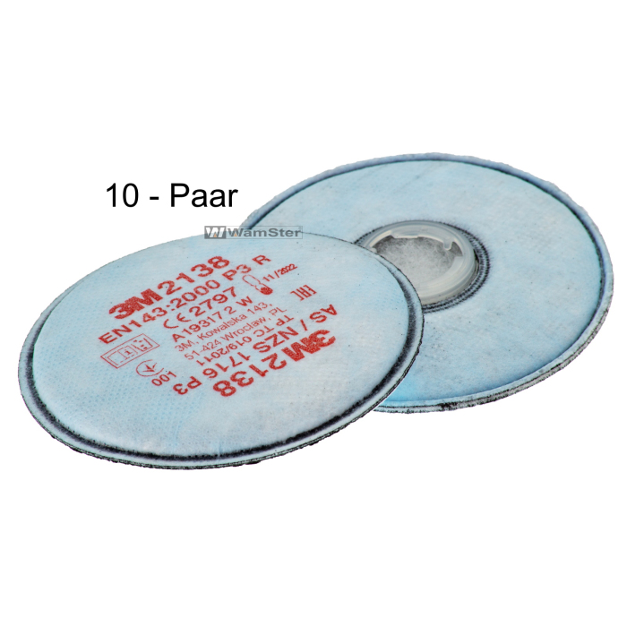 3M 2138 P3R Partikelfilter gegen feste und flüssige Partikel inkl. Ak ...